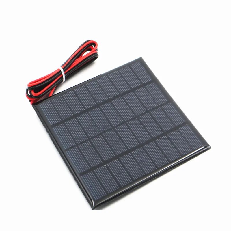 Солнечная панель 3Вт 2Вт, зарядное устройство с дисплеем PH 2.0 9V 2W Solar Panel
