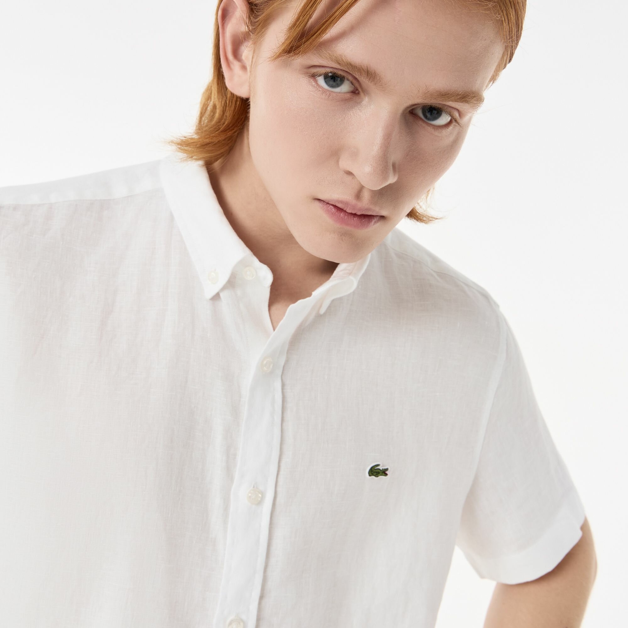Рубашка LACOSTE Весна-лето 2025, размер T39, белый — фото 1