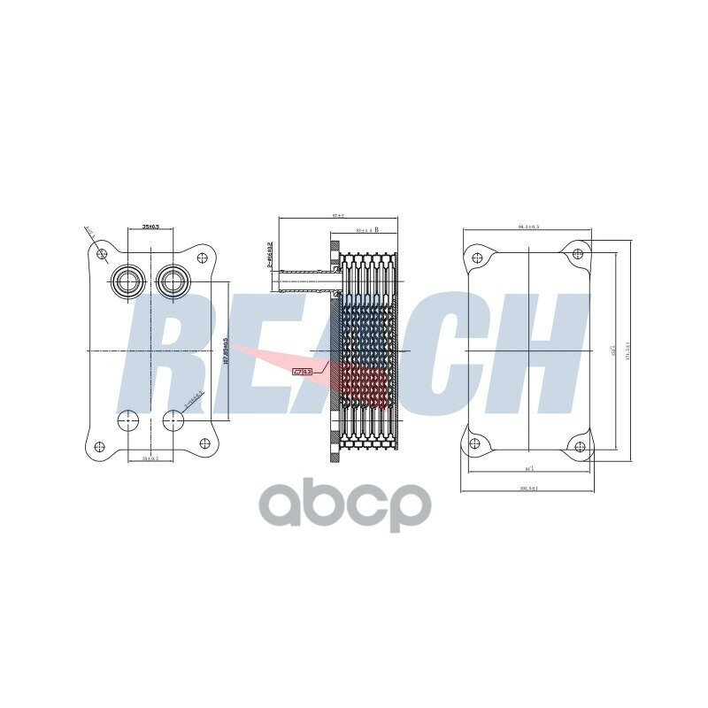 Радиатор масляный FORD MONDEO III (GE) (00-) 2.0 TDCi REACH арт. 24-10139