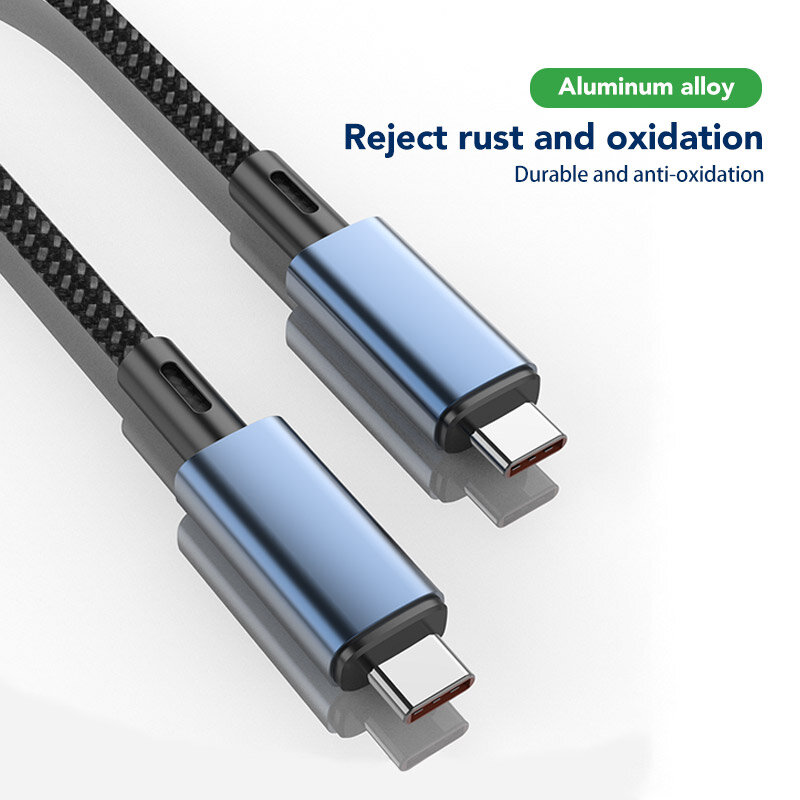 Кабель USB-C → USB-C SlimQ 240W с LED-дисплеем (1 м), 40Gbps, USB4, поддержка 8K@60Hz, PD 3.1, нейлоновая оплётка — фото 1