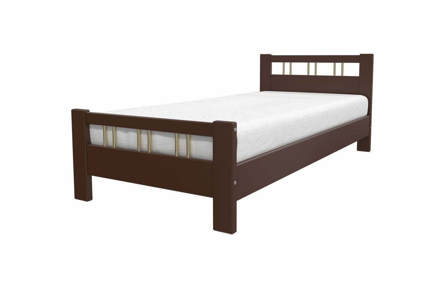 Вероника-3 Кровать Орех 90х200