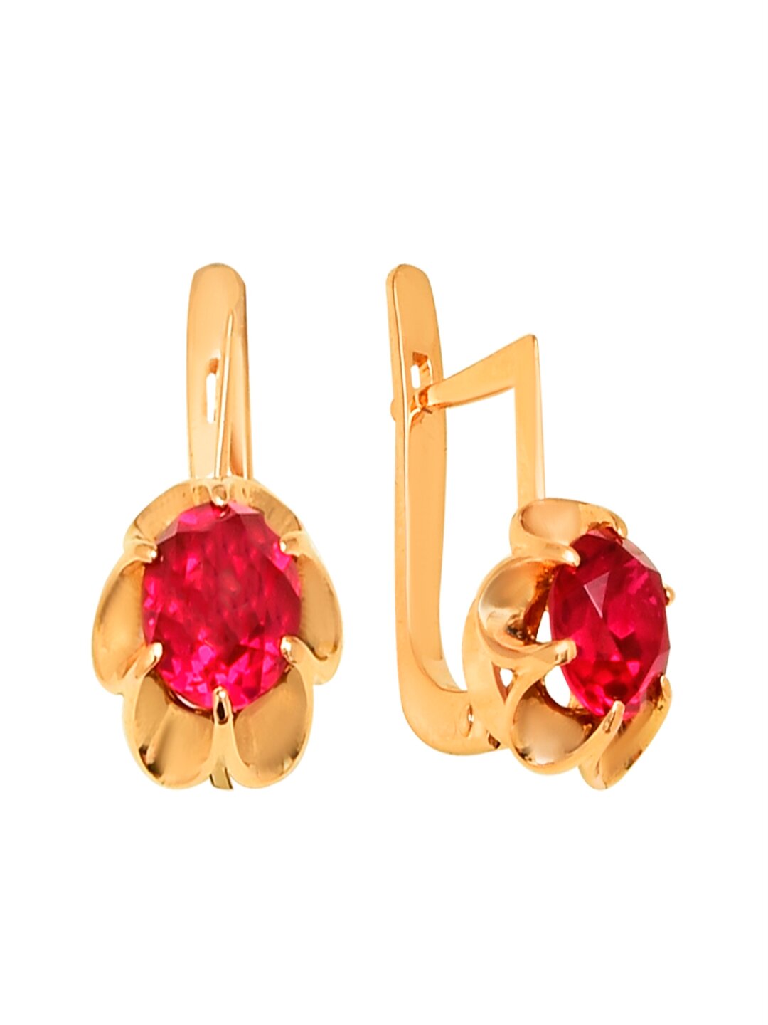 серьги из красного золота