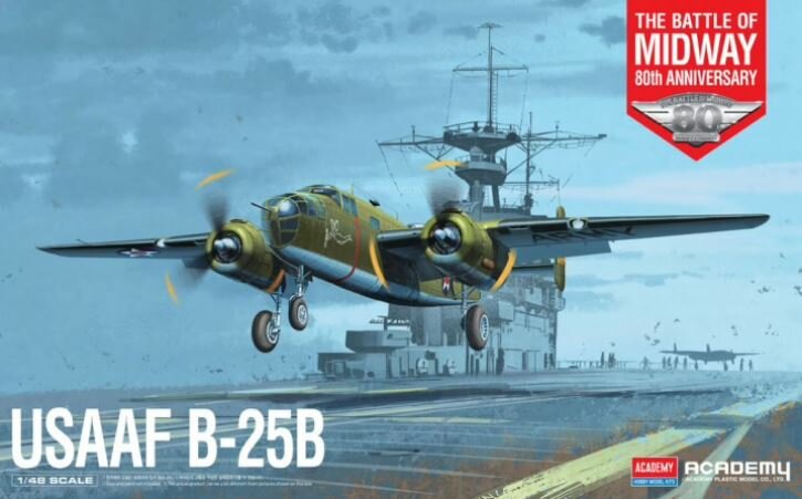 Сборная модель "Авиация USAAF B-25B Battle of Midway 80th Anniversary" (1:48), артикул 12336