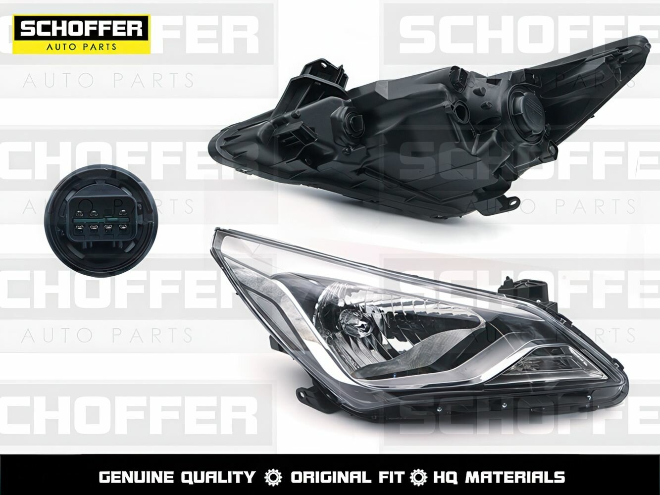 Фара правая с электрокорректором, для Хендай Солярис I 2014-2017 Hyundai Solaris I 2014-2017, артикул SHF-12017, производителя SCHOFFER
