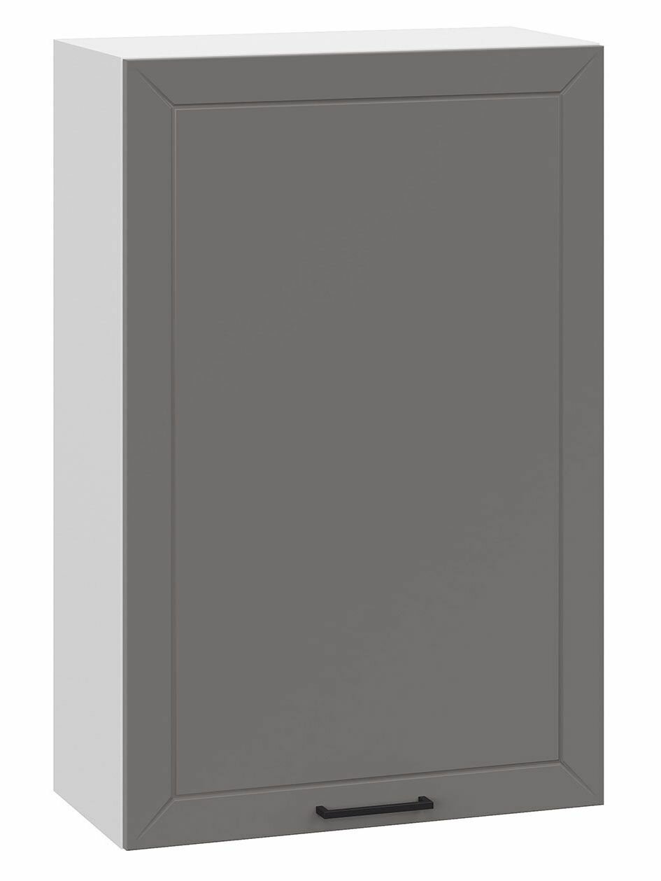 Кухонный модуль навесной, шкаф Сектор с доводчиками, с полками, 60х29.6х91.2 см, Белый / Грей