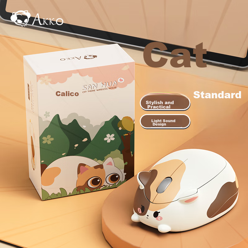 Компьютерная мышь AKKO Cat Wireless High Value 2.4G Triple Flower, cat