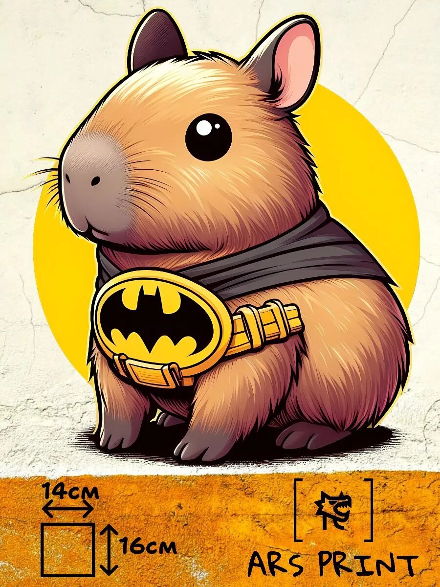 Термонаклейка на одежду Капибара