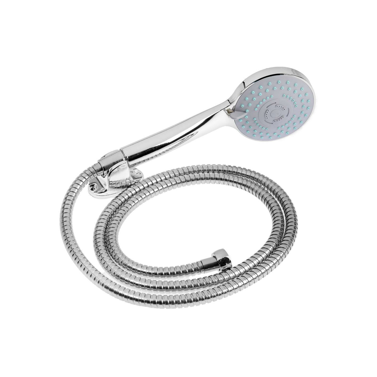 Душевой комплект Сантис (шланг, крепление для душа, лейка), цвет хром, блистер