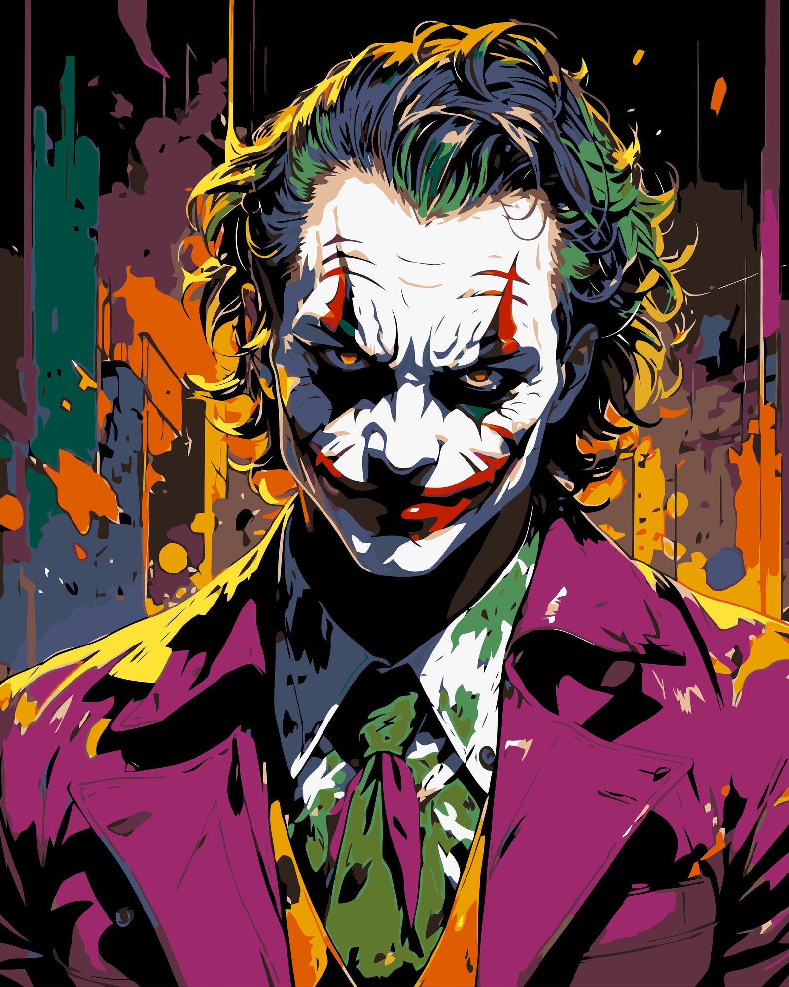 Картина по номерам Z-540 "Джокер. Комиксы" 60x80