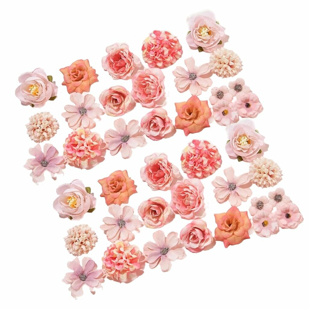 Набор из 40 искусственных цветков для свадебных букетов