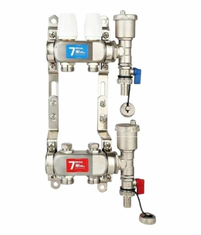 Коллекторная группа для отопления без кранов 2 выхода