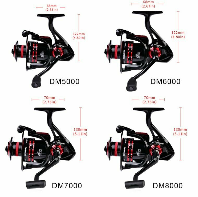 Катушка для спиннинга рыболовная 1000 размер. Безынерционная для рыбалки. Для удочки, фидера, для рыбалки небольшая, для ультралайта. С передним фрикционом. Proberos