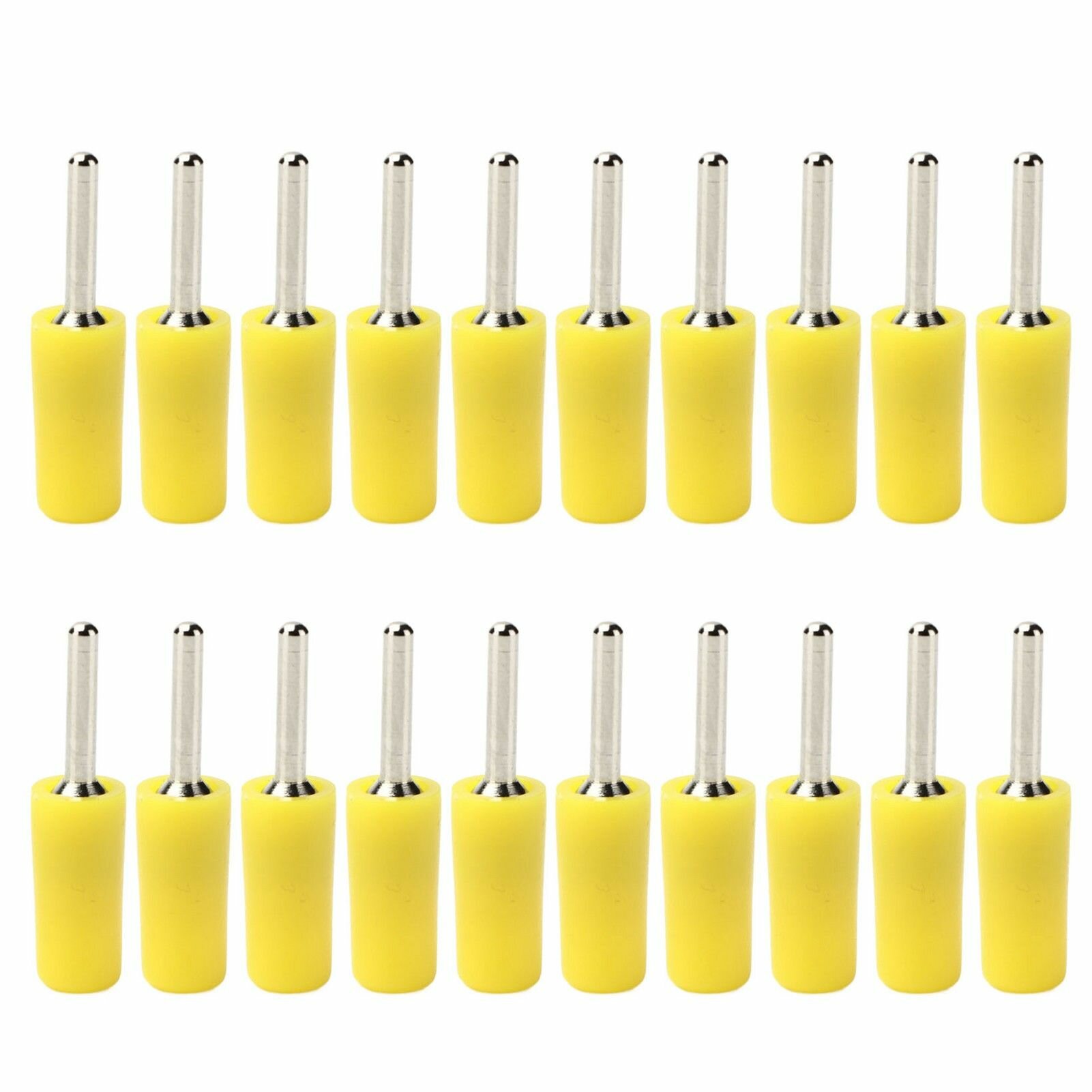 20 шт. штырь типа банан 2 мм, никелированная латунь, водонепроницаемый разъем, набор аксессуаров, желтый