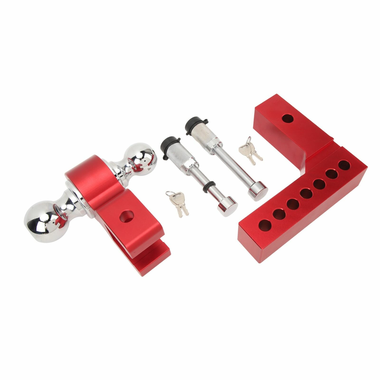 Регулируемый трейлерный фаркоп с высотой подъема 6 дюймов, грузоподъемность 12500 фунтов, для 2-дюймового тяжелого грузовика, нержавеющая сталь