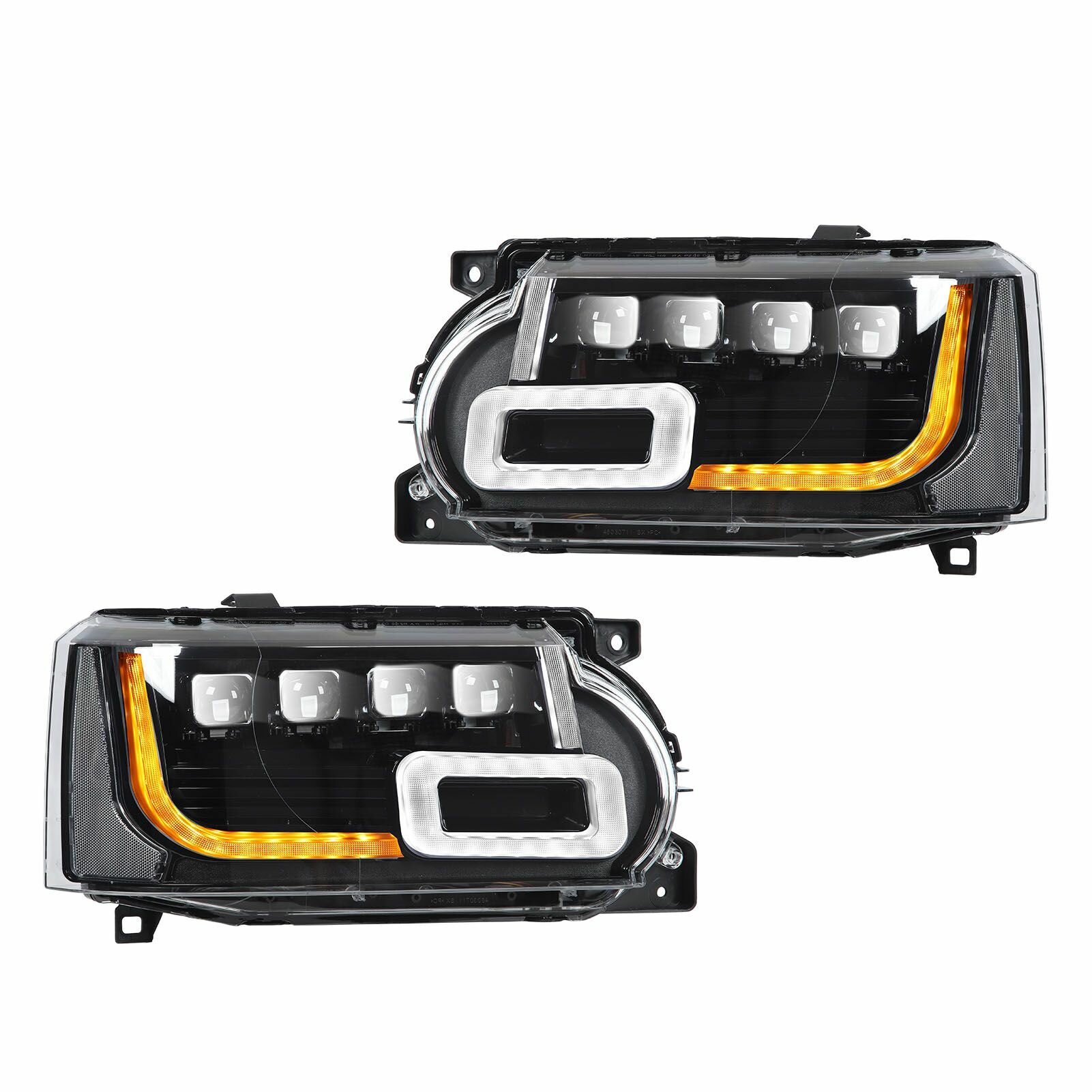 Полностью светодиодные матричные фары, замена проектора для Land Rover Range Rover Vogue L322 Facelift 2010 2012 с левым рулем