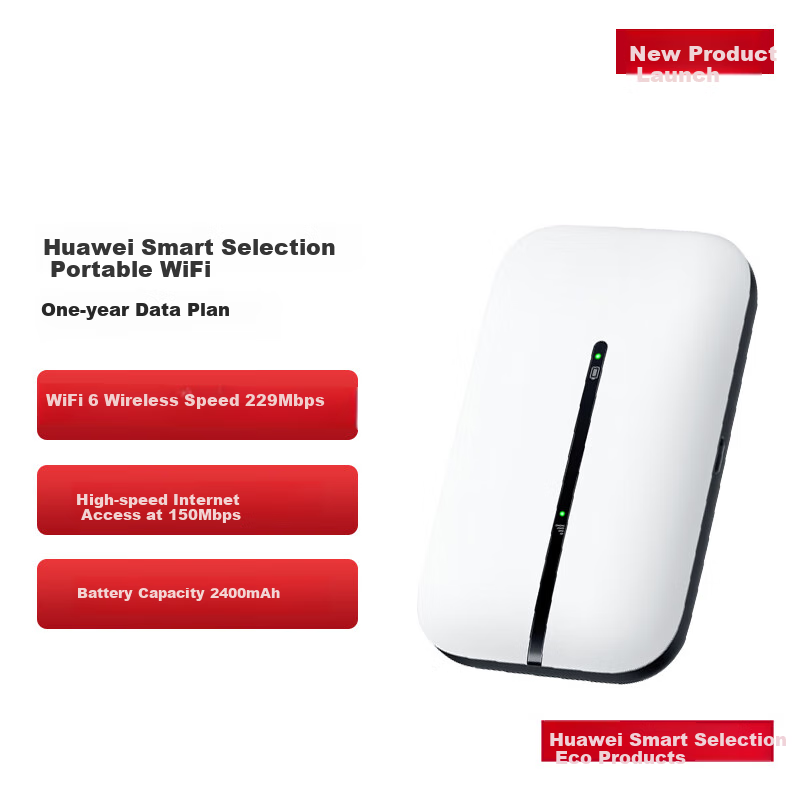 Huawei Smart Selection Portable 4G WiFi Router with WiFi 6, No SIM Card Required, All-in-One 5576-822, 1500GB Data Plan for 2 Months