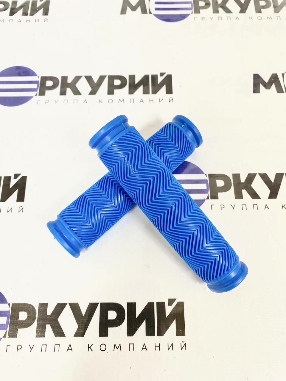 Грипсы руля для велосипеда 120мм синие (пара)