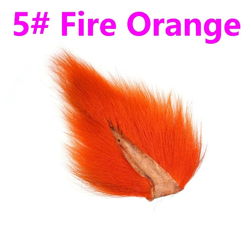 Vampfly Премиальные окрашенные пряжки из меха оленя для вязания мух Оранжевый, Fire Orange 1pcs