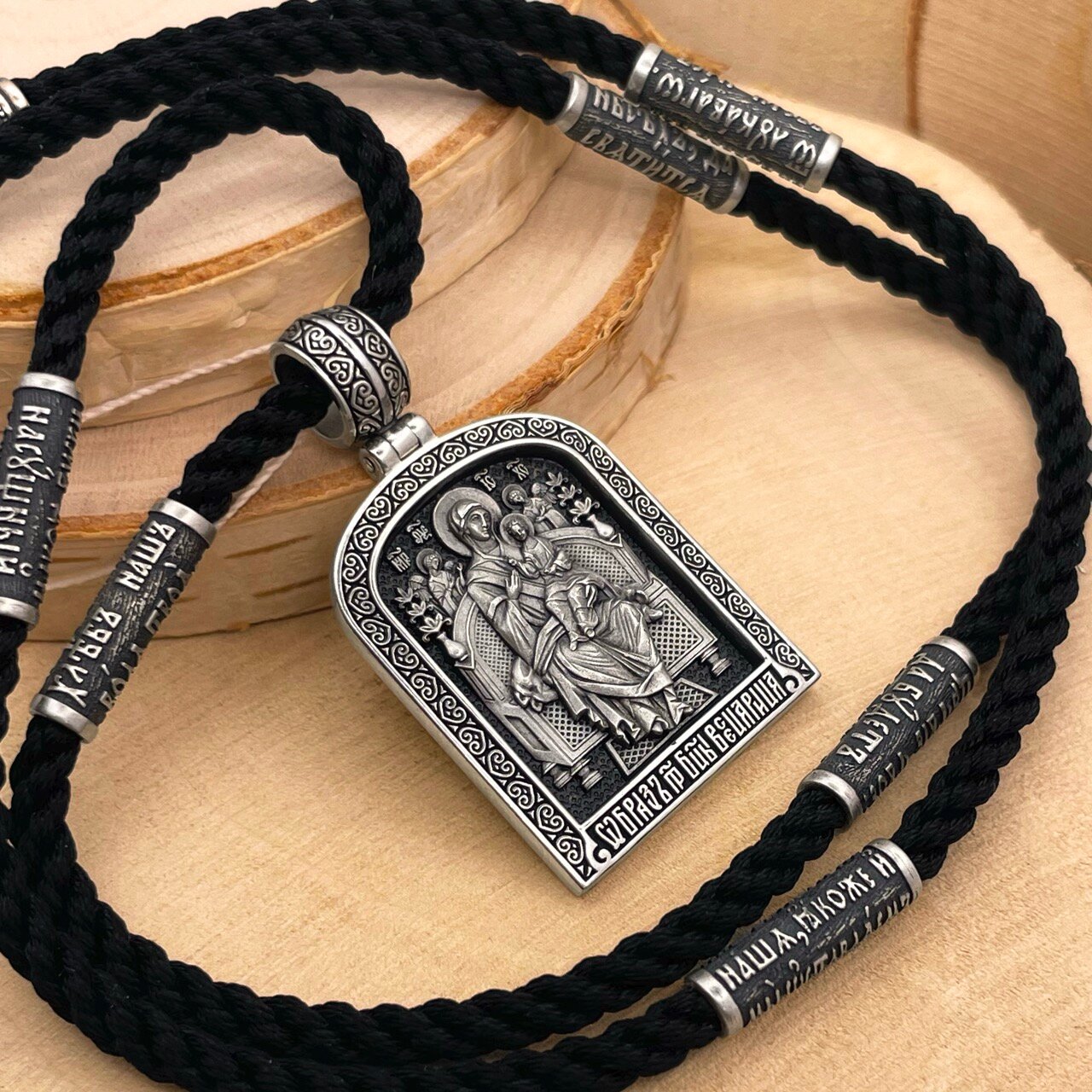 Чётки Русские Мастерские, серебро, 925 проба, чернение, оксидирование