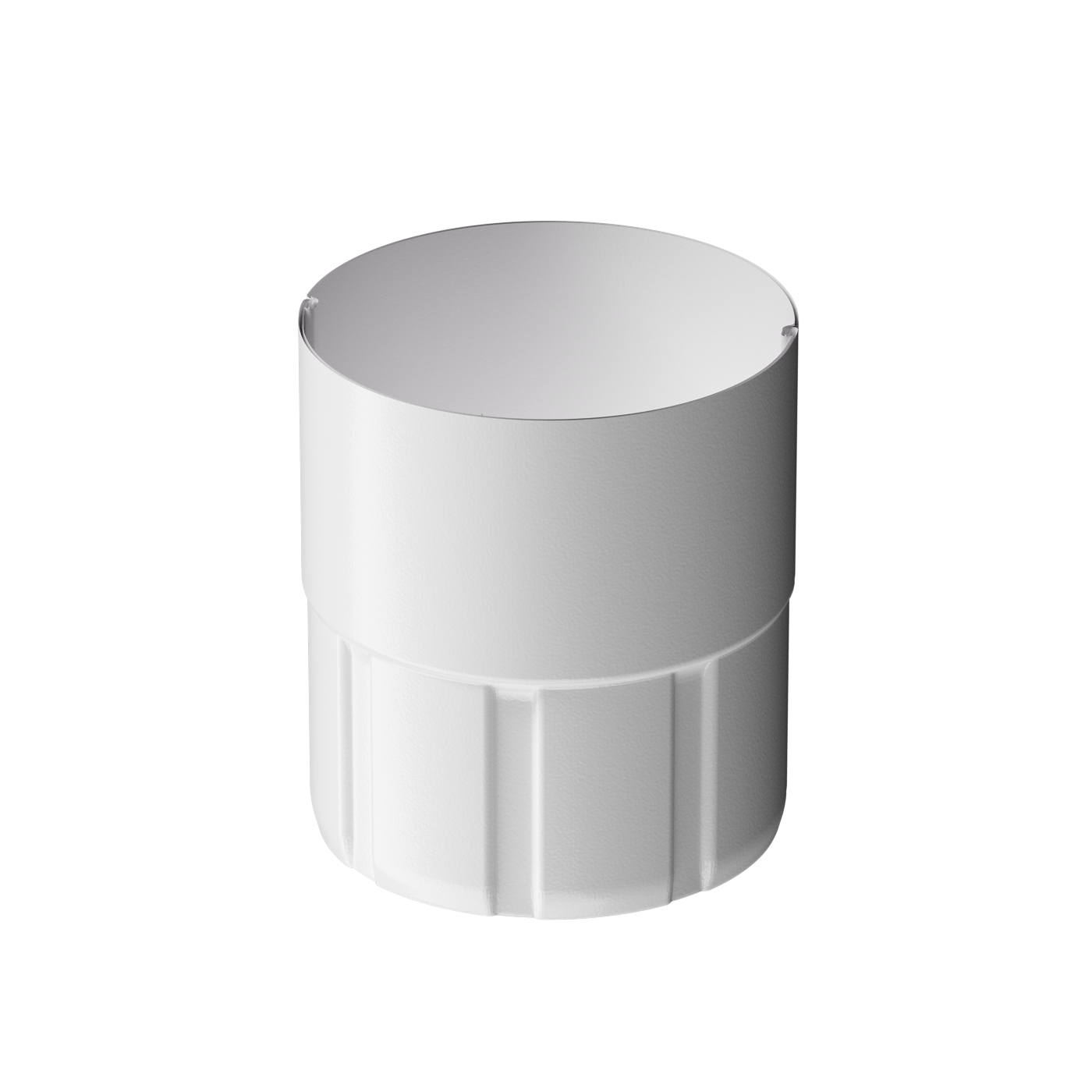 Docke STAL PREMIUM Муфта соединительная D90 (Пломбир 9010), диаметр трубы 90, толщина 0.63