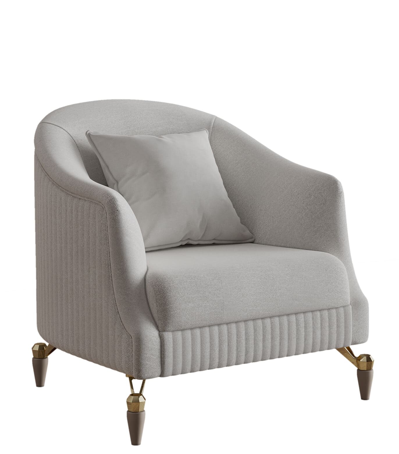 Кресло интерьерное Арида Мадрид цвет бежевый на ножках 76 см