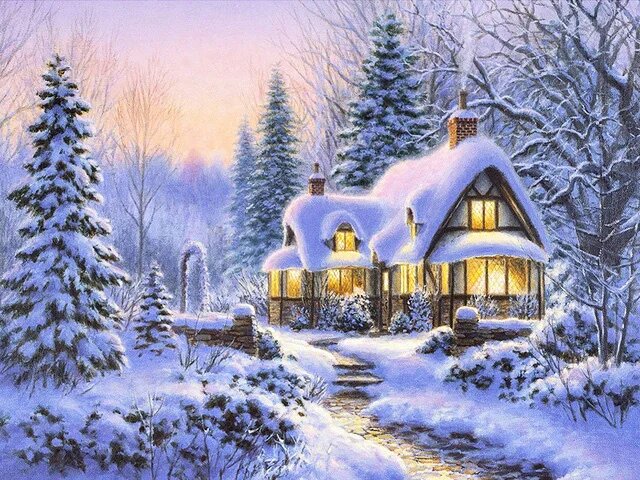 5D DIY Алмазная картина Ледяной снег Дом Полный круглый алмазная мозаика Пейзаж Алмазная вышивка Комплект Стразы Домашнее художественное украшение