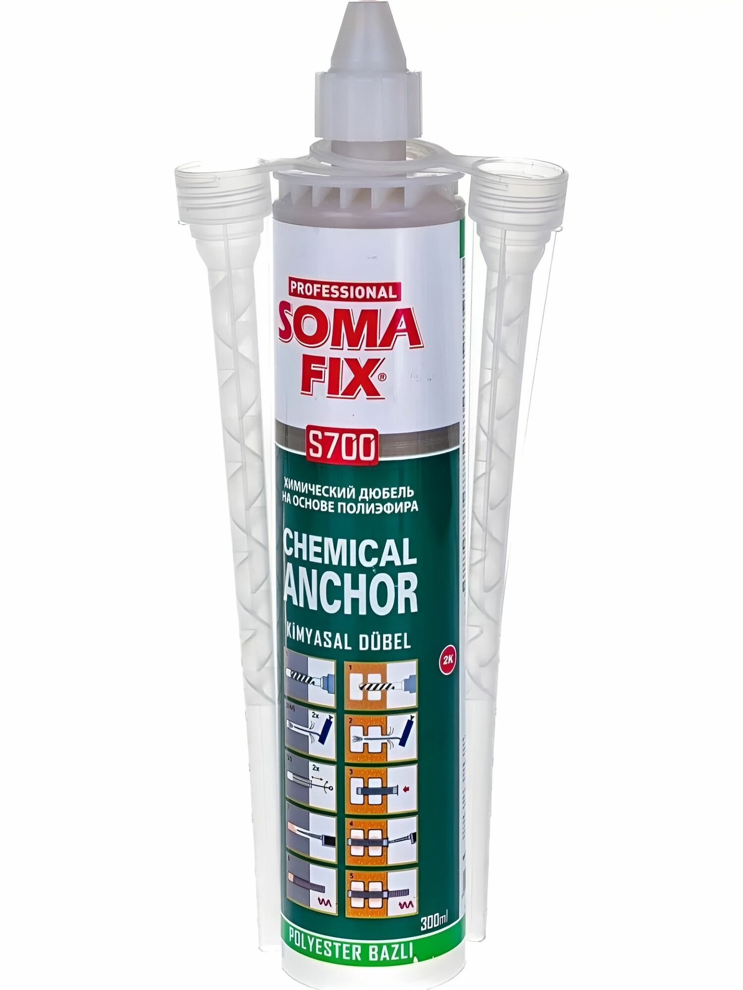 Химический анкер SOMAFIX S700 на основе полиэфира серый 300мл