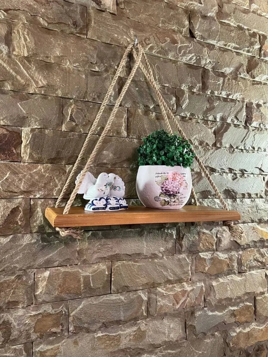 Полка подвесная на веревке