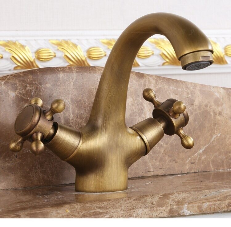 Смеситель для умывальника SMF-823620/BZ (бронза) ретро