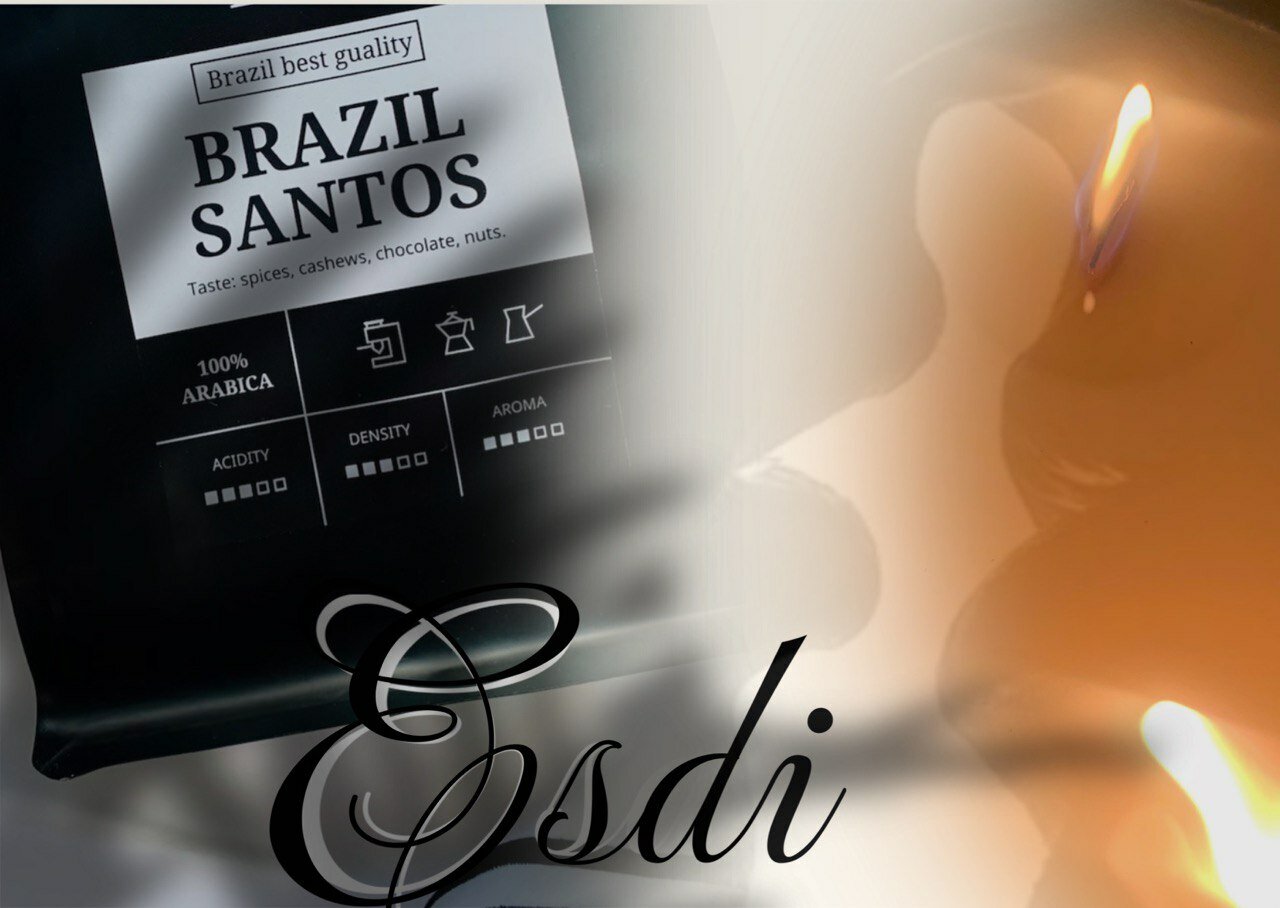 ESDI Coffee Beans Brazil Santos Кофе в зёрнах ESDI Бразилия Сантос 1000 гр