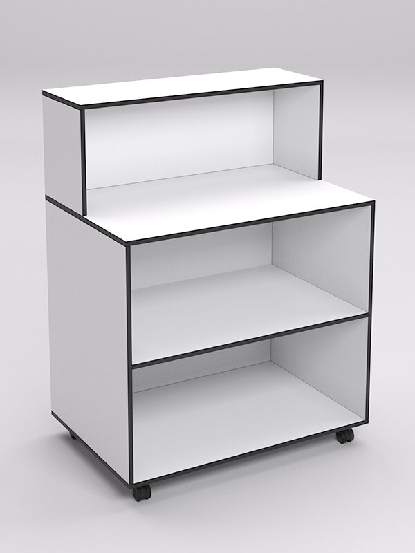 Барная стойка "промо" №1, Белый, кромка черная. Производитель товара - компания Westcom.