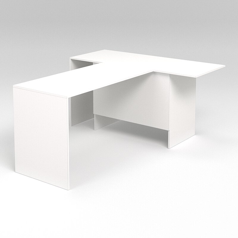 Стол руководителя №15 с приставкой брифингом, Белый. Производитель товара - компания Westcom.