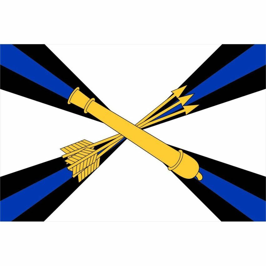 Флаг войсковой противовоздушной обороны ВС РФ 135x90 см.