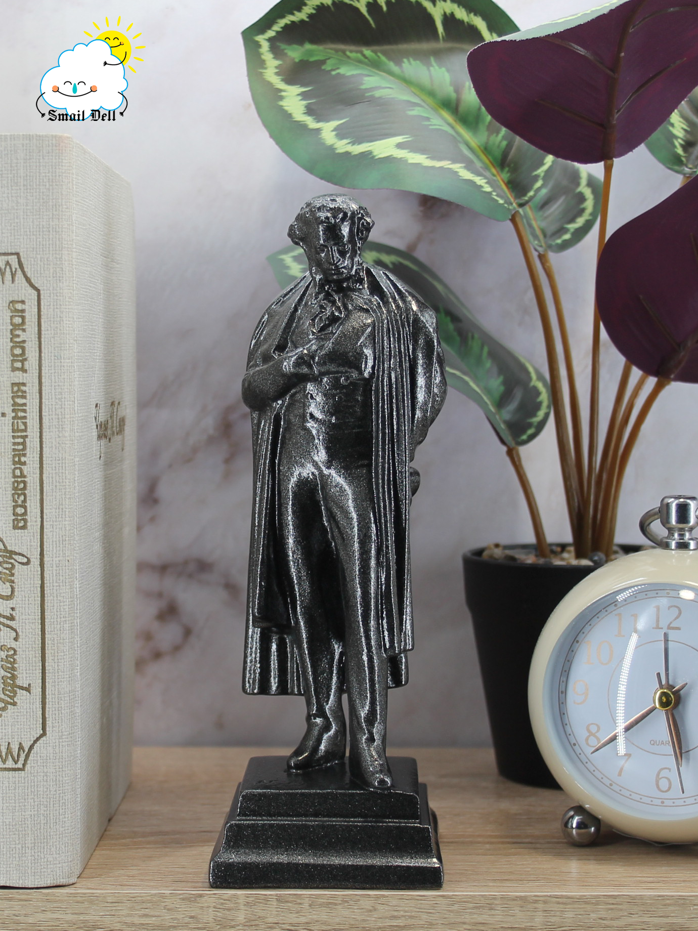 Статуэтка А. С. Пушкин , 19.5 см , гипс , цвет серый металлик