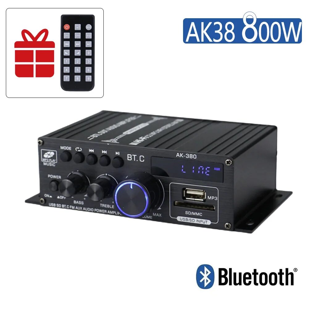 DIXSG AK380 800 Вт Bluetooth усилитель для дома AK380 800W