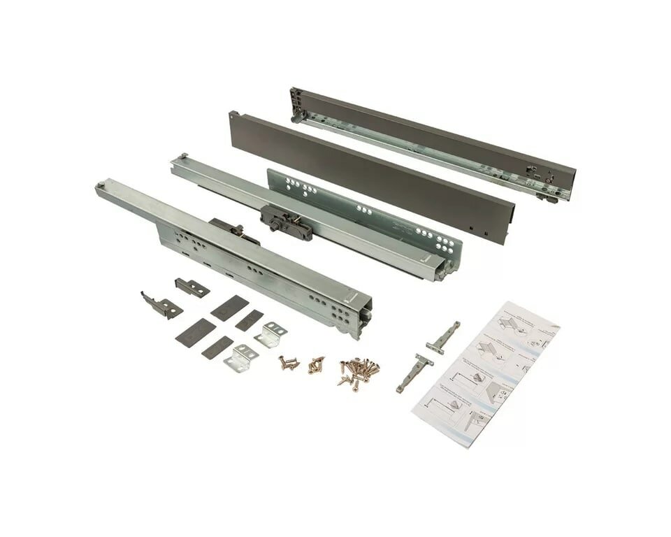 Комплект ящика Magic Pro длина 500 мм, высота 62,5 мм, с доводчиком, антрацит 1 ком.