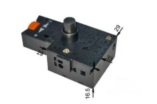 Выключатель (105) БУЭ 3,5А для ручной дрели, (МЭС 300) (аналог Псков)