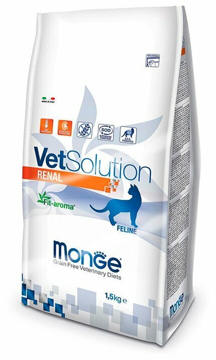 Monge VetSolution Cat Renal сухой корм для кошек Монж Ренал 1,5 кг
