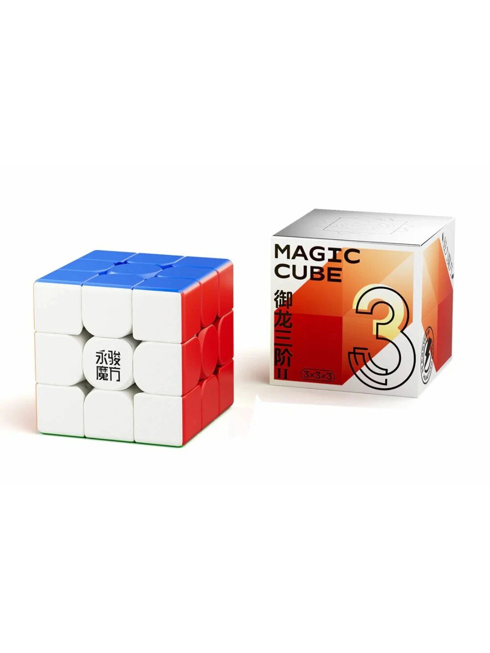 Кубик Рубика магнитный 3x3 YJ YuLong v3 Magnetic, цветной пластик