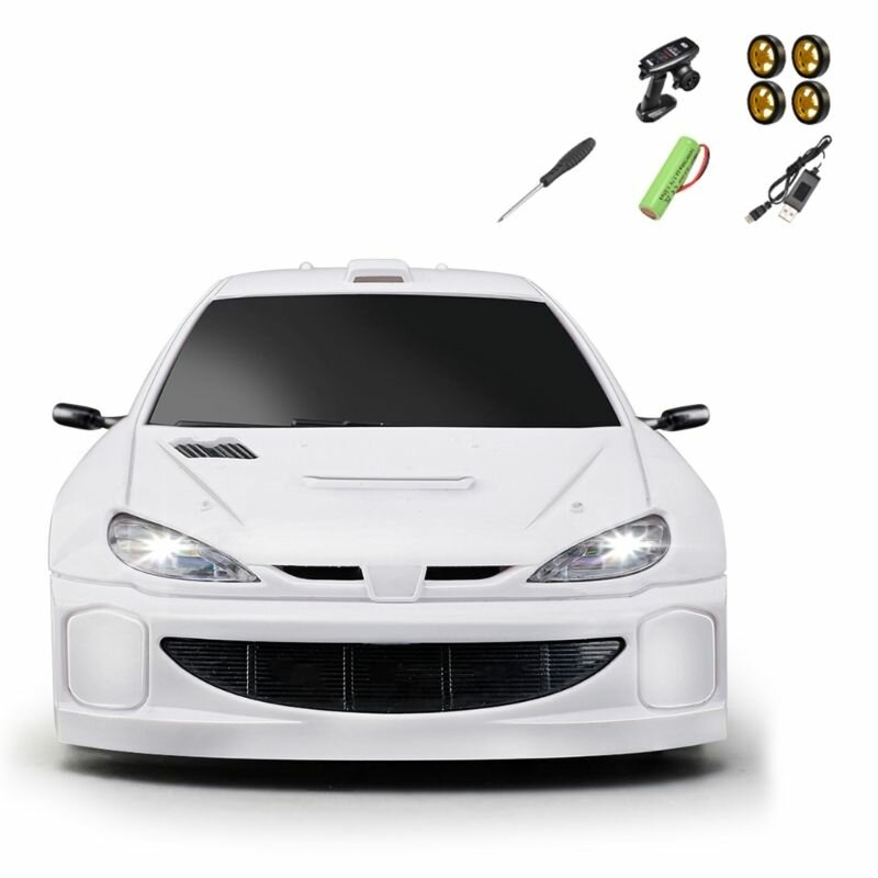 Полномасштабный полноприводный автомобиль с дистанционным управлением для дрифта Landa 1:28-LD2802 белый