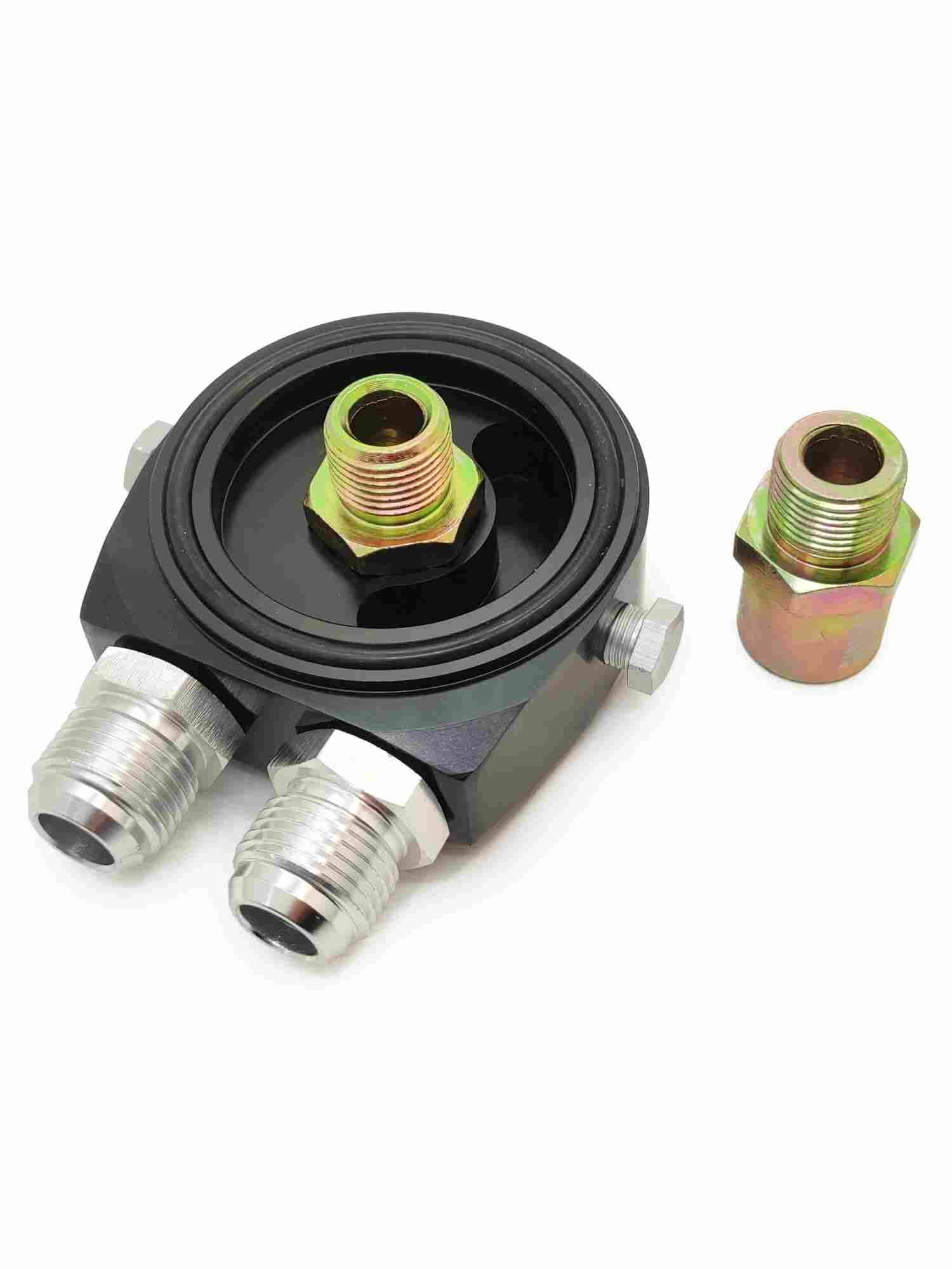 Проставка для установки масляного радиатора «belais» (AN10, 2*1/8 NPT, M20*1.5, 3/4-16 UNF, чёрная) belais #8241