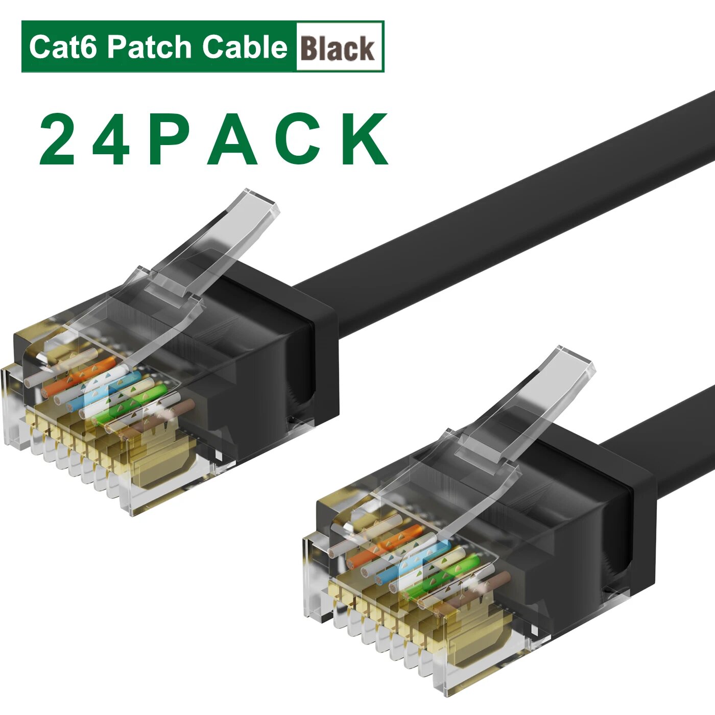 Patchtek Cat6 Плоский Ethernet-кабель 24 шт