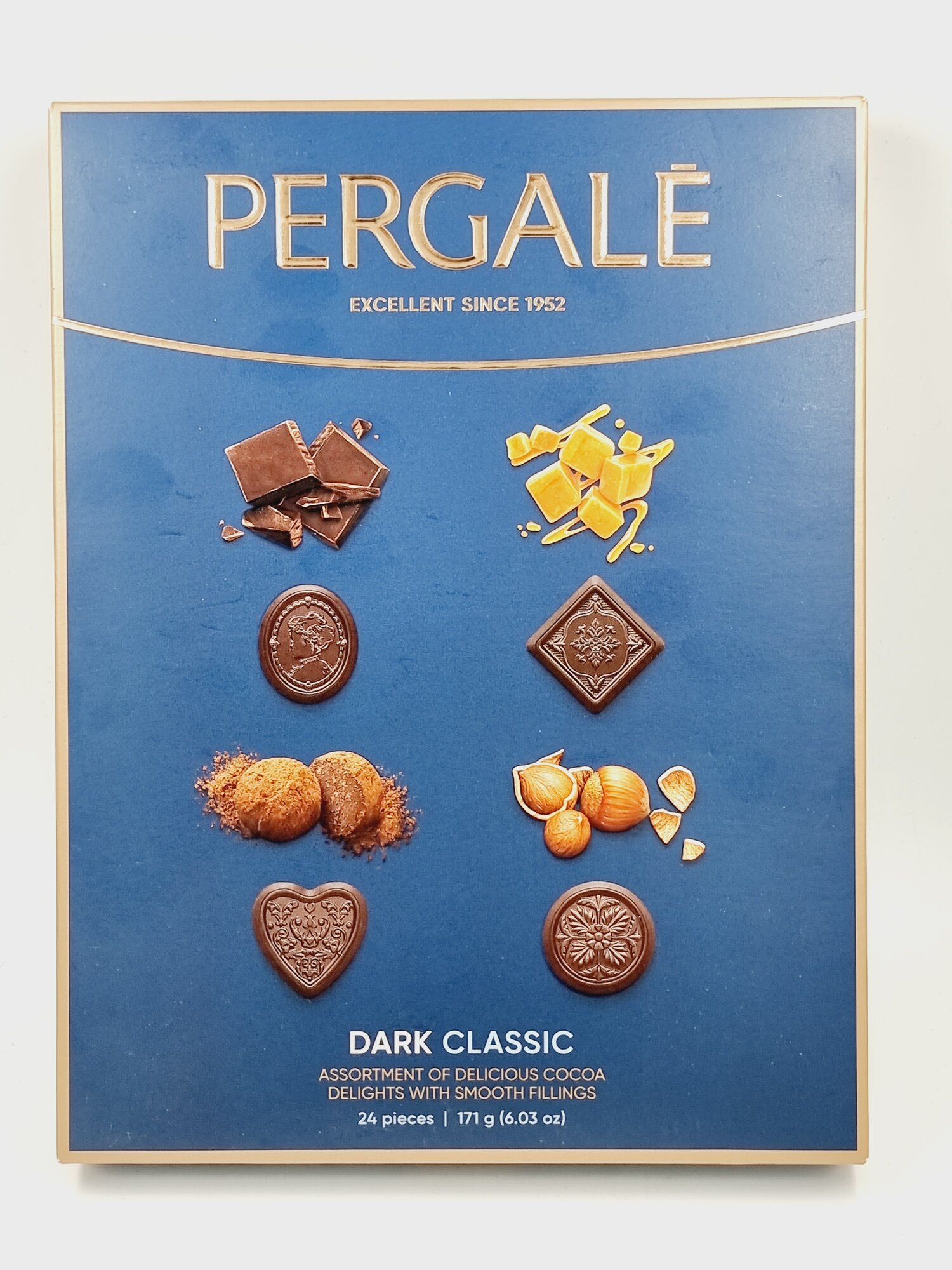 Набор конфет Pergale Dark Classic ассорти в темном шоколаде, 171 г (из Литвы)