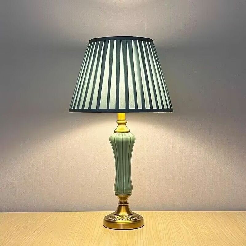Керамическая настольная лампа для спальни в европейском стиле в стиле ретро, 56*33 см