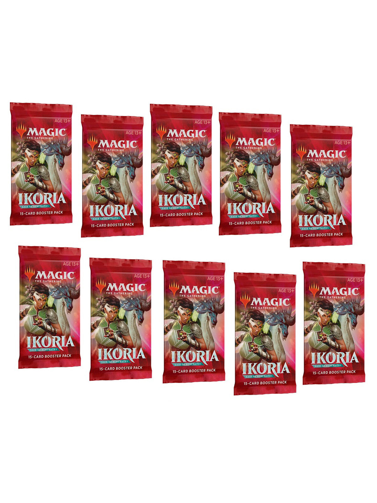 Magic The Gathering: 10 бустеров MTG издания Ikoria Lair of Behemoths на английском