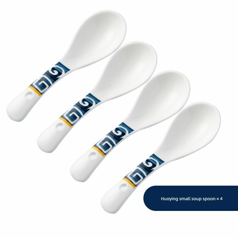 Керамические ложки, японский стиль (Огненная тень, 4 шт.)-