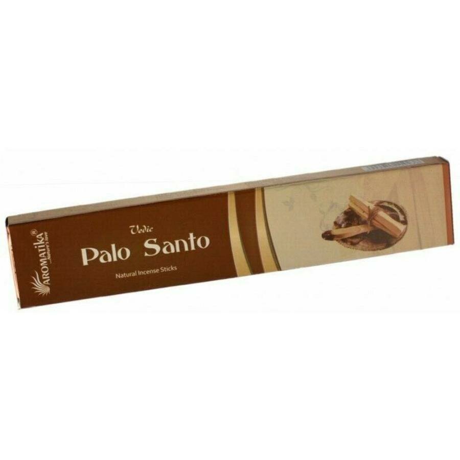 Vedic PALO SANTO Natural Incense Sticks, Aromatika (пало санто натуральные ароматические палочки, Ароматика), 15 г.