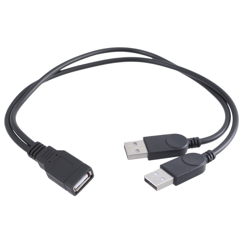 1шт 26 см Новый USB 2.0 Женский к 2 Двойным разъемам Y-Образный Разветвитель Концентратор Шнур-Адаптер Кабель