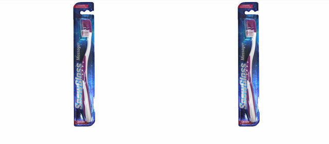 SnowGloss зубная щётка Massager средней жёсткости, 2 уп