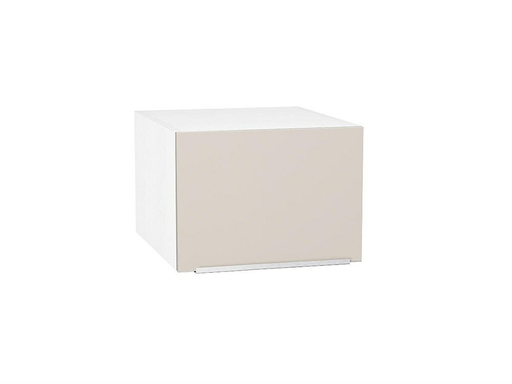 VVT Шкаф верхний горизонтальный глубокий Фьюжн Белый, Cream Silk, 500 В*Ш*Г 358*500*576, фасад МДФ Cream Silk, корпус Белый Cream Silk